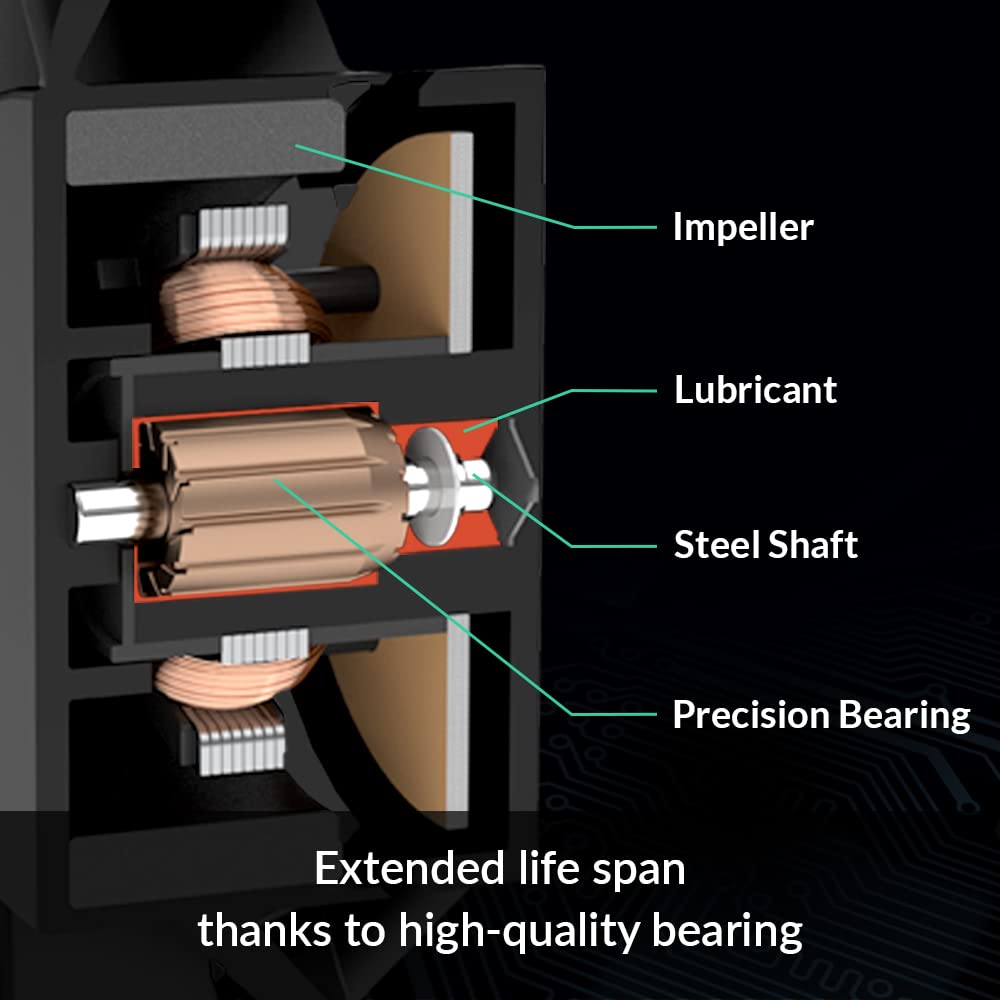 ARCTIC F9 Silent - 92 mm Case Fan, Extra Quiet Motor, Computer, Almost inaudible, Push- or Pull Configuration, Fan Speed: 1000 RPM - Black