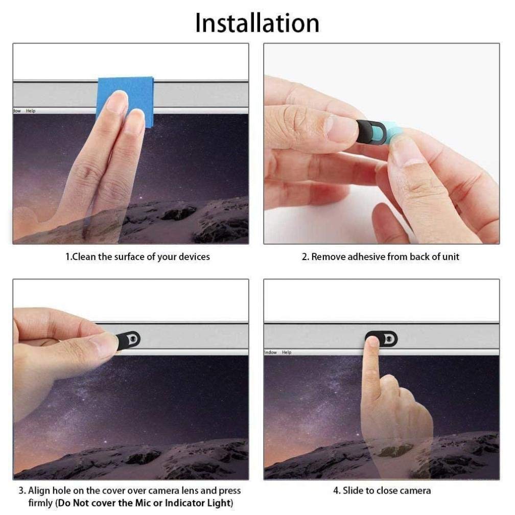 Privacy Camera Cover Security Blocker Webcam Closure for Moto X 2 (2nd Gen), Black Compatible with Motorola Moto X 2 (2nd Gen)
