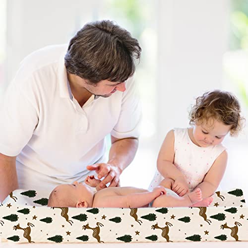 2 Pack Premium Soft Jersey Knitted Stretchy Changing Pad Cover for Baby