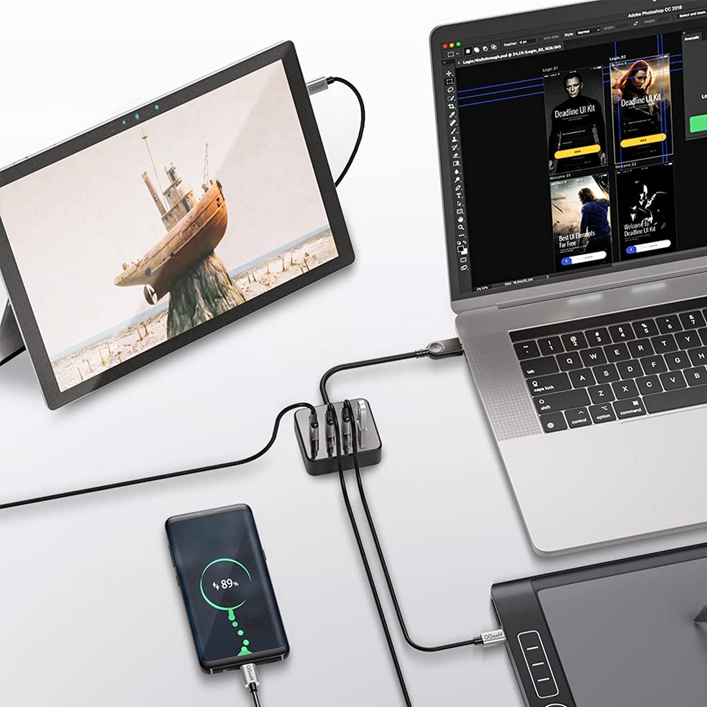 GPPZM USB Hub 3.0 Adapter USB Splitter 4 Port USB 3.0 Hub for PC Computer Accessories Cable