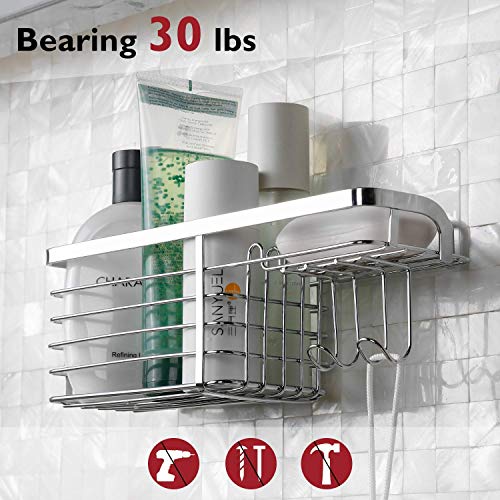 Lagute SnapHook Shower Curtain & 2-Pack Shower Caddy Bundle