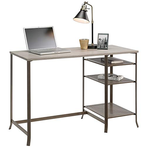 Sauder Center City Desk, L: 46.93" x W: 20.79" x H: 30.00", Champagne Oak Finish