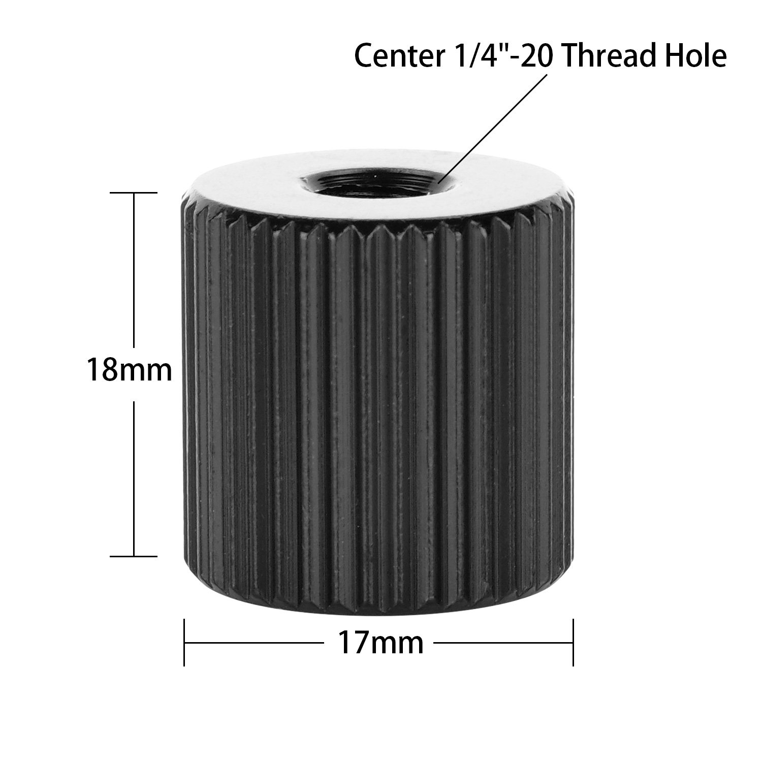 2Pack ChromLives Tripod Nut Barrel Nut Connection Nut with 1/4''-20 Thread Hole for Articulating Magic Arms Tripod Rigs Replacement