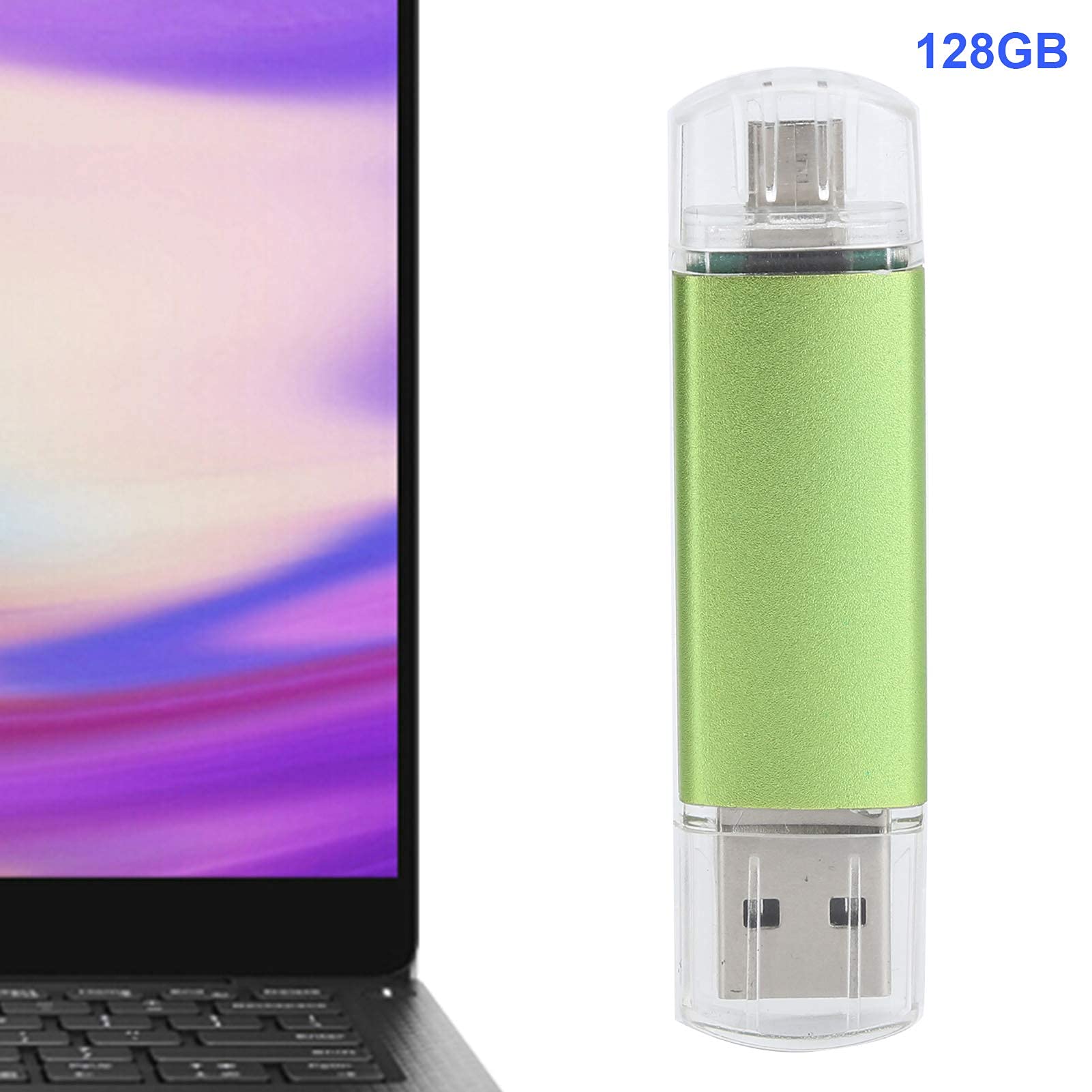 128GB Micro USB Flash Drive, USB 2.0 Storage Memory Stick OTG Thumb Drives, for Cell Phone Computer Save Photos Pictures Video Music etc