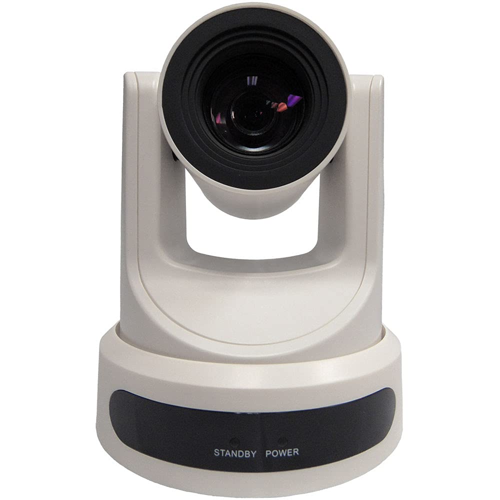 PTZOptics 30X-SDI Gen 2 Live Streaming Broadcast Camera (White) (PT30X-SDI-WH-G2) + PT-Joy-G4 4D IP Controller (GEN4) - Camera and Joystick Controller Bundle