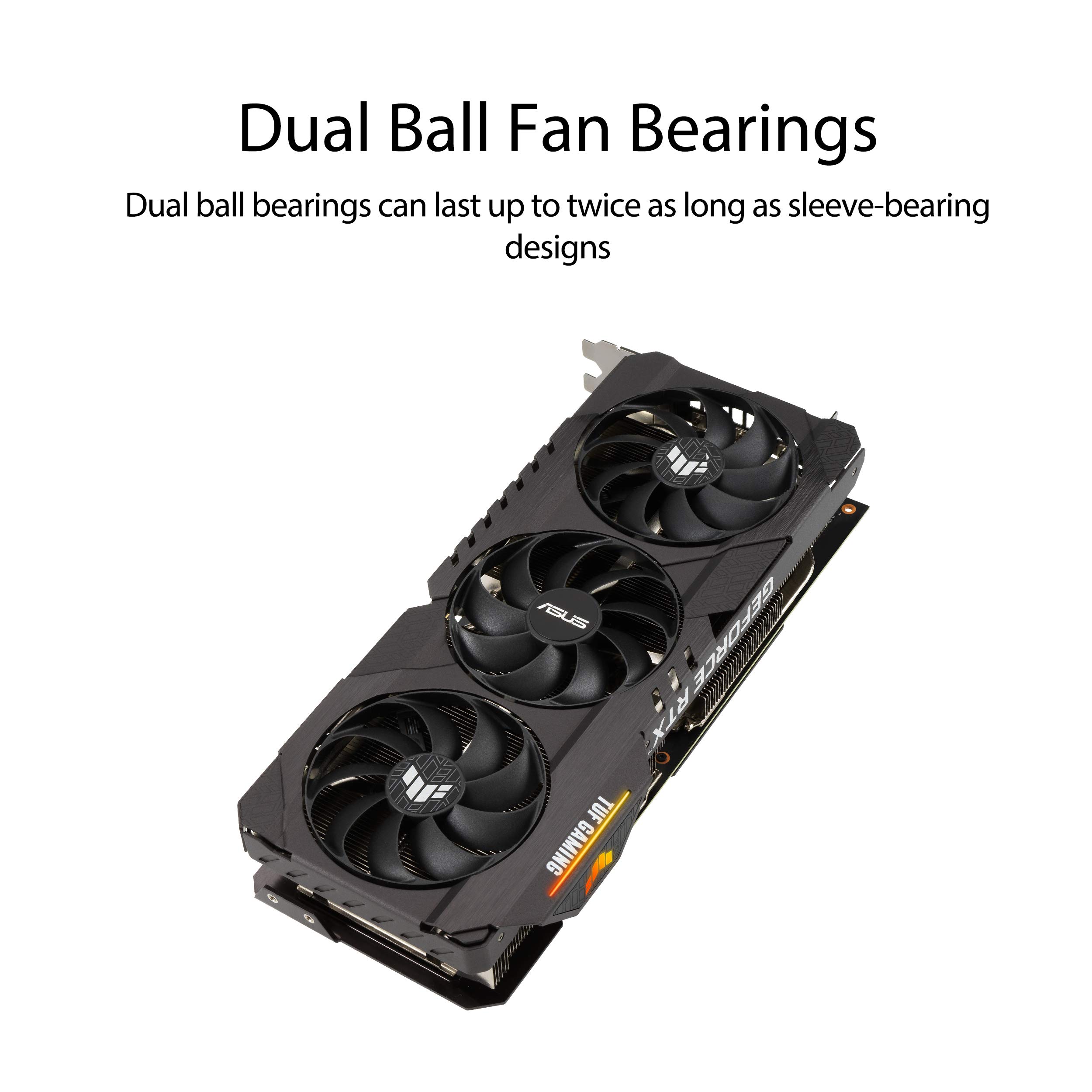 ASUS TUF Gaming NVIDIA GeForce RTX 3080 V2 OC Edition Graphics Card (PCIe 4.0, 10GB GDDR6X, LHR, HDMI 2.1, DisplayPort 1.4a, Dual Ball Fan Bearings, Military-Grade Certification, GPU Tweak II)