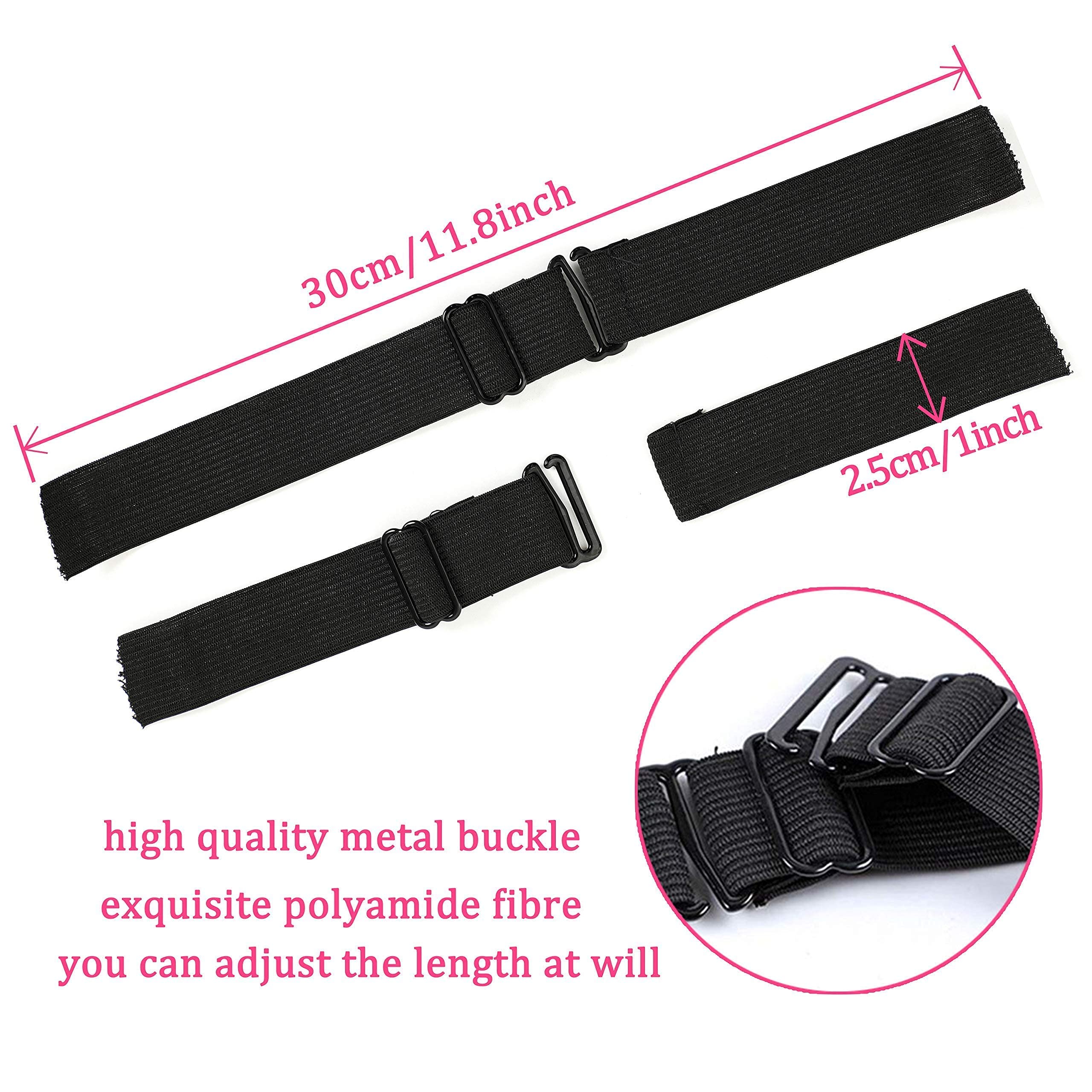 Adjustable Elastic Band for Wigs，Adjustable Wig Band Wig Elastic Bands for Keeping Wig in Place Elastic Adjustment Strap Sew to the Wig Cap (8Pcs, Elastic Band)