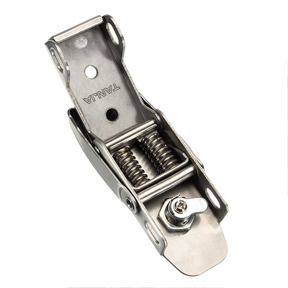 304 Stainless Steel Concealed Toggle Latch Safety Catch Key Locking Spring Loaded Zevenmart