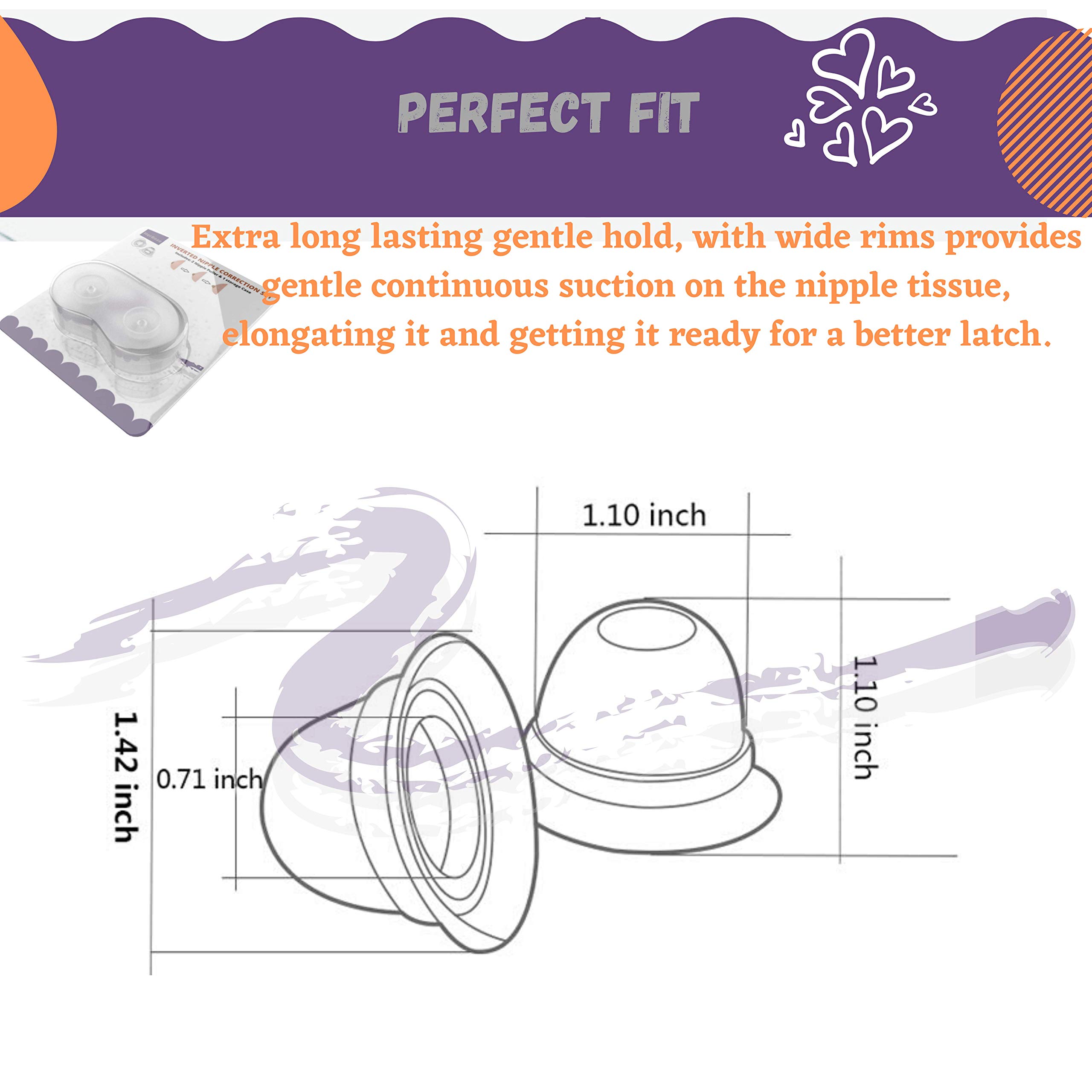 Breastfeeding Nipple Shield Enhancer Pair - Nip Puller Enhancer for Flat Shy and inverated Nipple Corrector Latch Assist I Inverted Flat Shy Nipples I Nursing Mother - Corrector Guard Protector