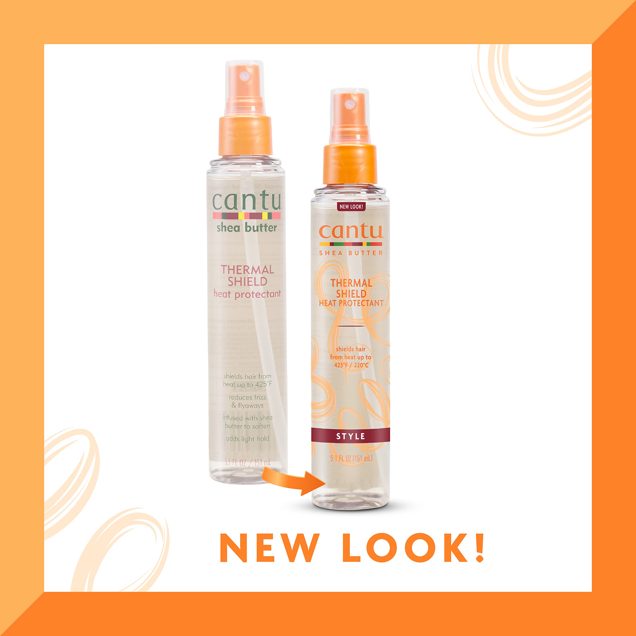 Cantu Thermal Shield Heat Protectant with Shea Butter, 5.1 fl oz (Pack of 3)