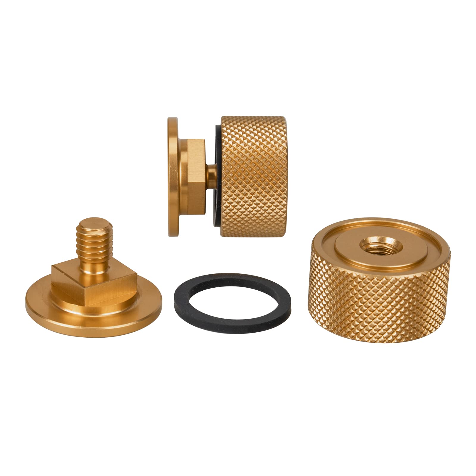 3mirrors Welding Hood (Pipeliner) Helmet Fasteners Gold Headgear Replacement Parts Accessories Screws Flip Hood Aluminum - Anodized w/Silicone Washer 1 Pair