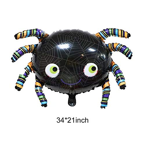 6 Pcs Large Halloween Foil Balloons Black Spider Cat Bat Pumpkin Skull Balloon Decoration Party Supplies