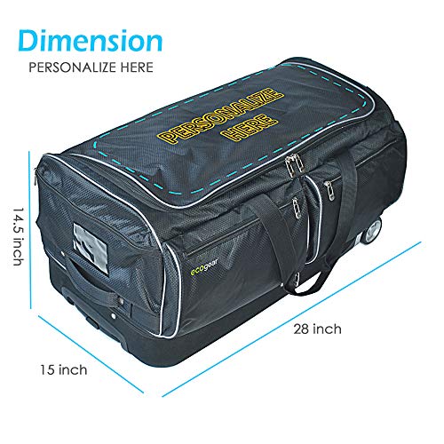 Ecogear 28" Travel Dance Duffel,Dance Costume Rack Duffle Carry-On Rolling Luggage with Large Rolling Duffel Bag, In-Line Wheel Garment Rack
