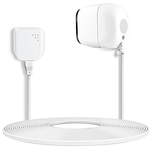 30FT Weatherproof Outdoor Charging Cable and Quick Charge 3.0 Power Adapter Compatible for Arlo Pro and Pro 2, Arlo GO, Other Home Camera (Micro USB), 1 Set, White