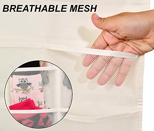 Home-X Hanging Bra and Sock 15-Pocket Closet Organizer, Wardrobe Storage Hanger for Underwear, Bra, Socks - 30 Inches Long