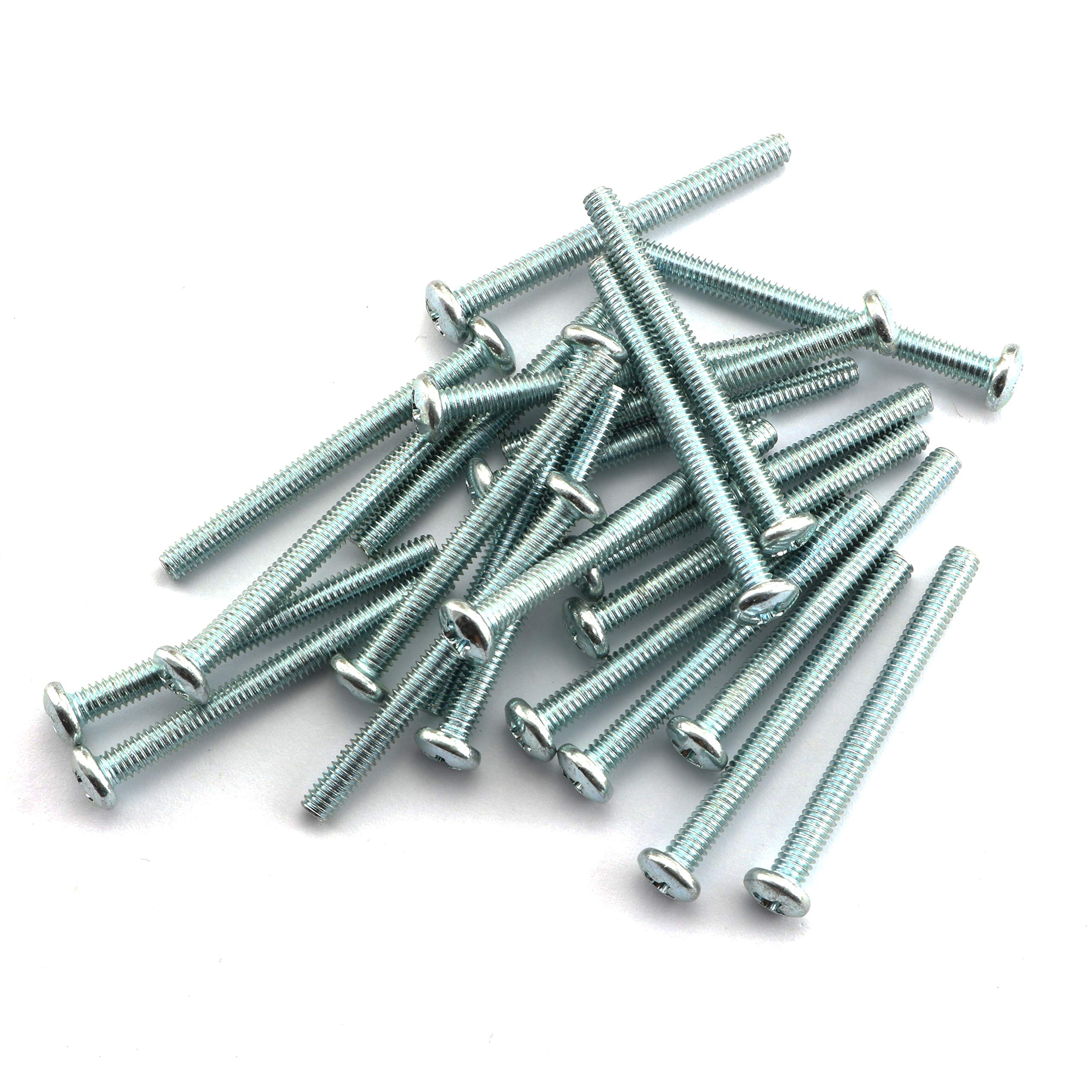 24pcs 8-32 x 1-3/4" Machine Screws Metal Mounting Hardware Fitting Fastening Accessories Cross Slotted Round Phillips Head Screw Bolt