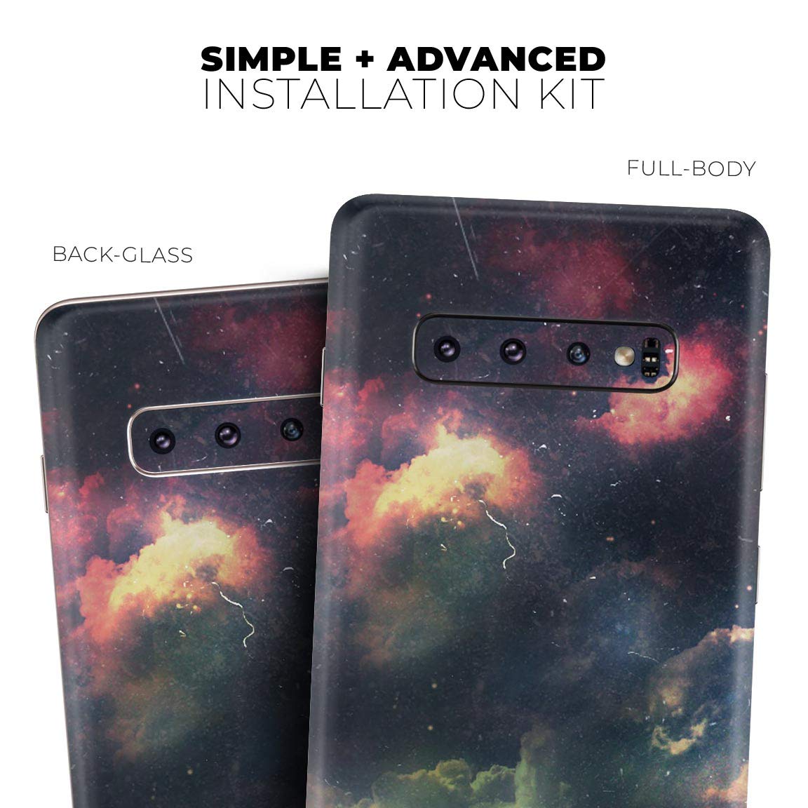 DesignSkinz Vintage Stormy Sky Protective Vinyl Decal Wrap Skin Cover Compatible with The Samsung Galaxy S20 (Screen Trim & Back Glass Skin)