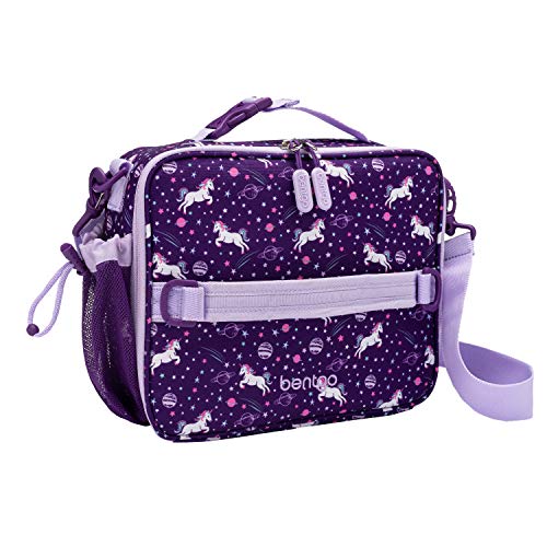 Bentgo Prints Insulated Lunch Bag Set With Kids Bento-Style Lunch Box and 4 Reusable Ice Packs (Unicorn)