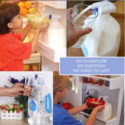 2 Pack Drink Dispenser,Milk Dispenser,Electric Tap,Automatic Drink Dispenser,One-Handed Operation,Can Prevent Milk and Beer From Overflowing,Suitable for Outdoor and Home Kitchens