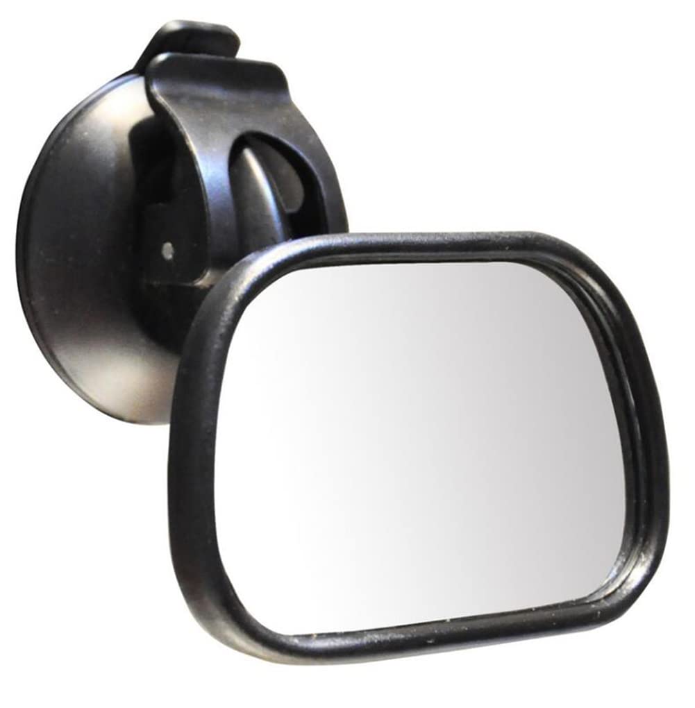 1Set Black 360 Degree Adjustable Safety Baby Child Backseat Mirror Shatter-Proof Acrylic Baby Mirror Car Rearview Toddler Suction Visor Mirror Baby View Mirror for Auto Back Seat