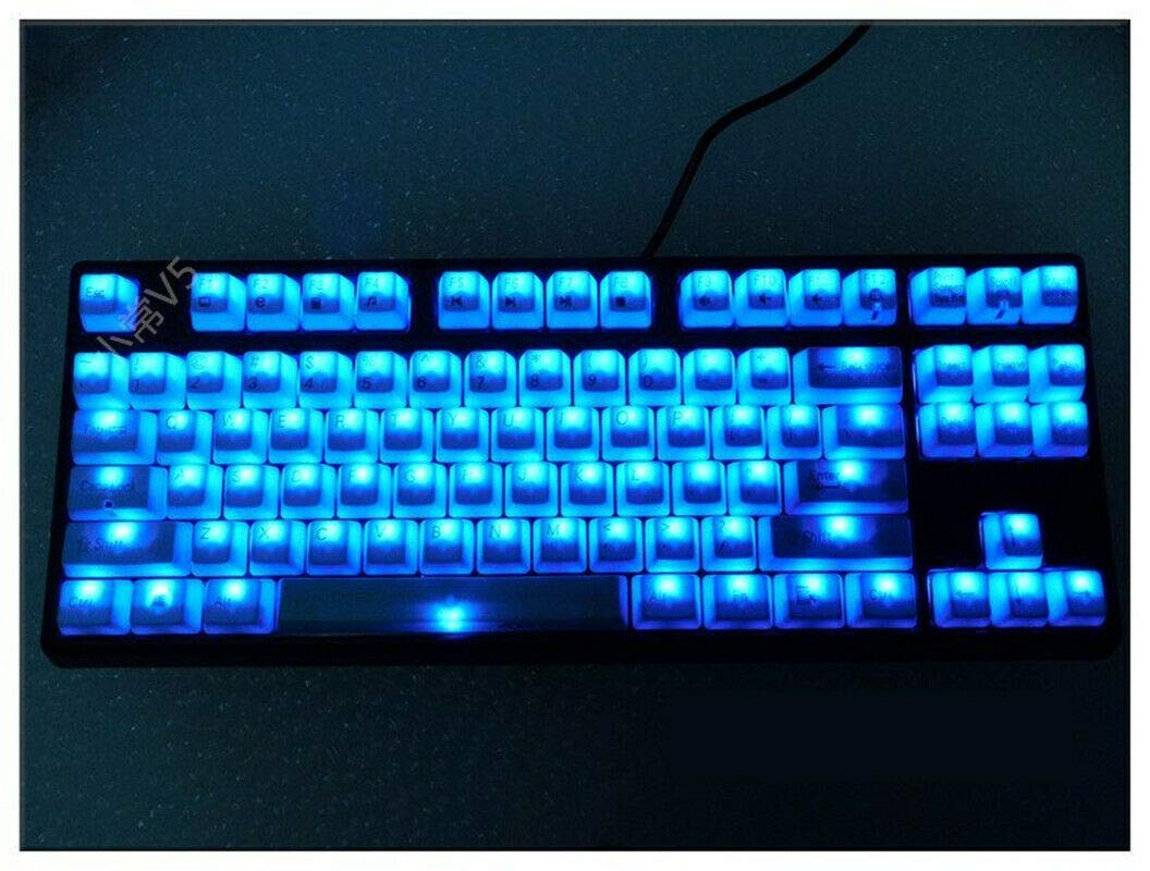 87 Keys Keycool PBT Doubleshot Keycap ANSI OEM Key Cap for Cherry MX Gaming Mechanical Keyboard