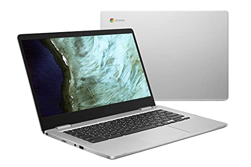 NewASUS Chromebook Laptop, 14" HD Nano-Edge Display, Intel Celeron N3350, 4GB DDR4, 64GB eMMC, Chrome OS, Classroom Ready, Webcam, Wi-Fi, Student/Business