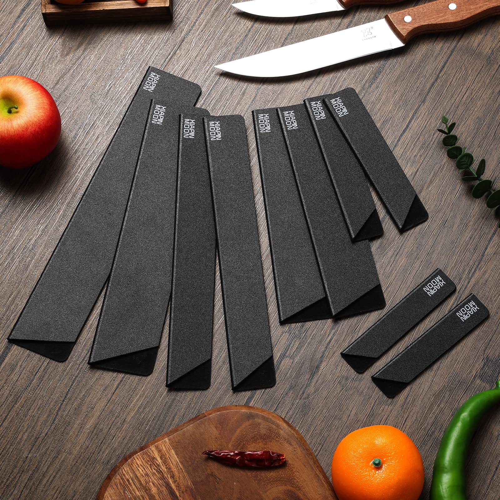 10-piece Universal Knife Guards Set,Knife Edge Guards are ABS Plastic and BPA-Free Felt Lining,More Durable,Non-BPA,Food Safety. The Knife Cover is Chef's Gift First Choice- Knives Not Included