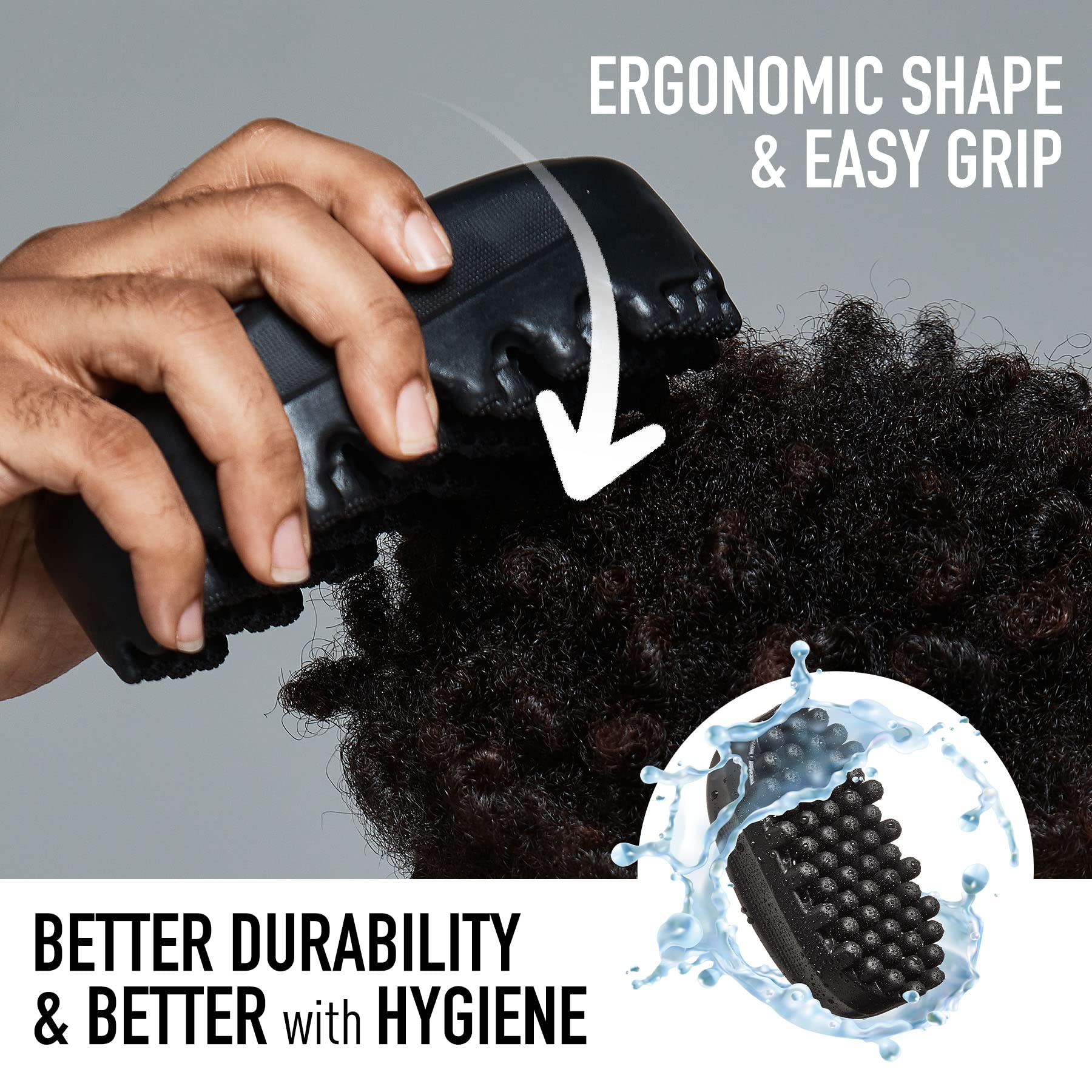 RED by Kiss Bow Wow X Twist King -Premium Luxury Twist Styler Brush, Durable Washable Afro Curl Sponge Racket for Barbers and Daily Use, Ideal for Curly, Coiled, 4C Hair
