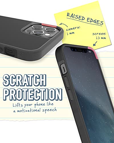 Smartish iPhone 12/12 Pro Slim Case - Gripmunk [Lightweight + Protective] Thin Cover (Silk) - Black Tie Affair
