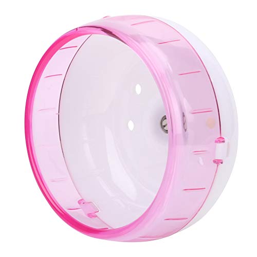Hamster Running Toy, Plastic Exercise Wheel Super Silent Roller Exercise Running Wheel Toy Rest House Nest Play Toy for Gerbils Chinchillas Hedgehogs Other Small Animals(Pink)