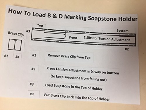 2 Brass Holders (BH-2) for Thin and Medium Marking Soapstone (Universal 1/32" & 1/16")