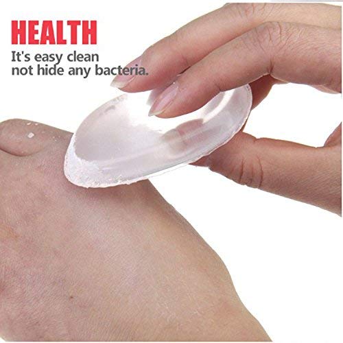 2 Pack Silicone Makeup Sponge [Washable] Premium Quality - Gel Foundation Makeup and Puff BB - Best Silisponge Cosmetic Beauty Tools Blender [Clear]