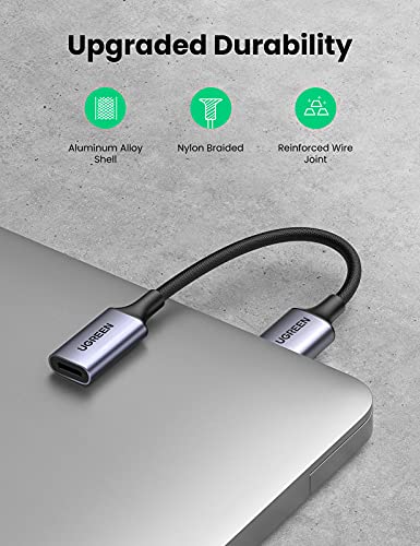 UGREEN USB A to Lightning Audio Adapter Cable MFi Certified Nylon Braided USB 3.0 Male to Lightning Female Dongle Converter Support Volume Control Mic Compatible with MacBook Computer PC Headphone