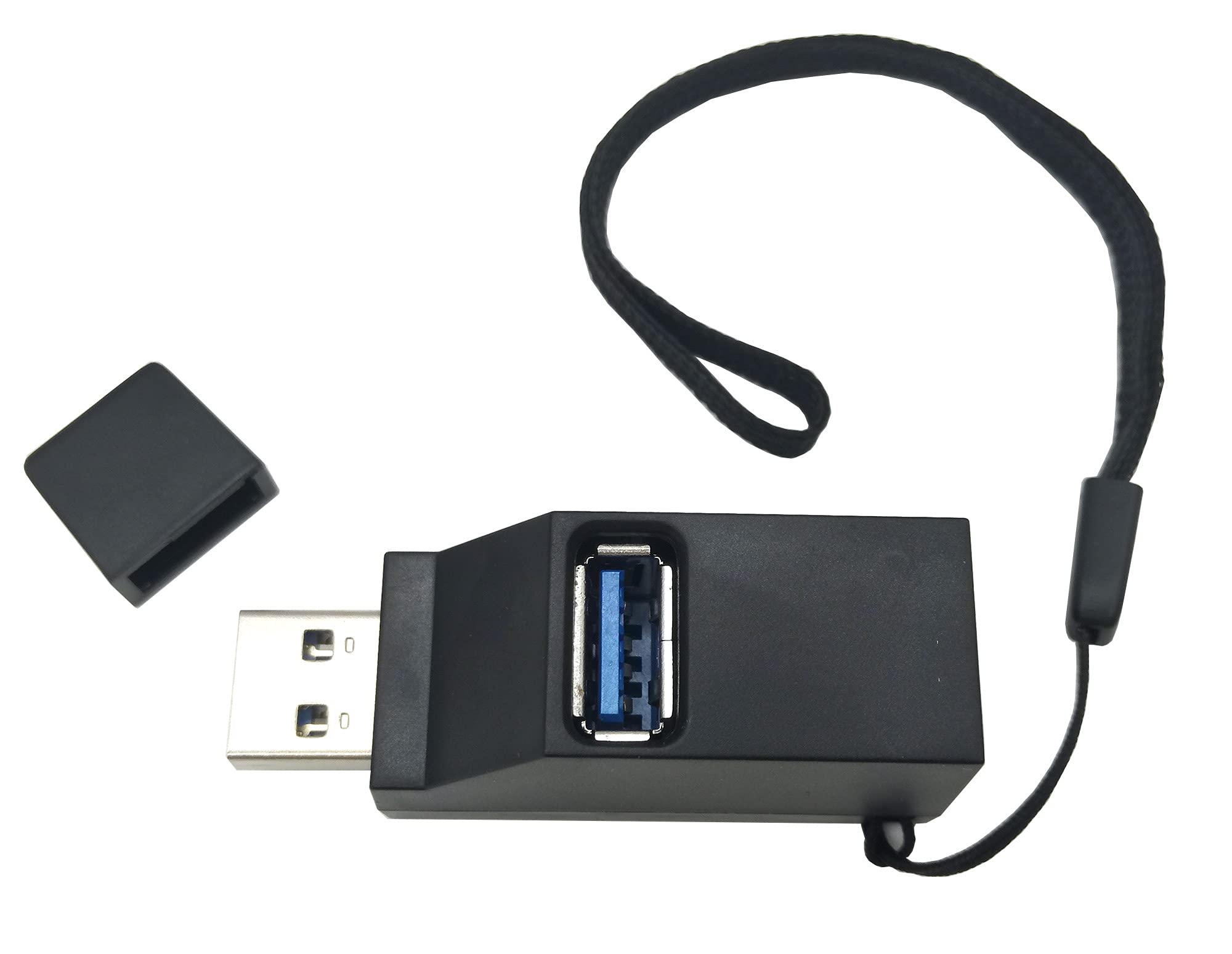 3-Port USB 3.0 Hub, Traovien USB 3.0/2.0 Data Hub Splitter Portable for PC, Laptop(Black,1pcs)