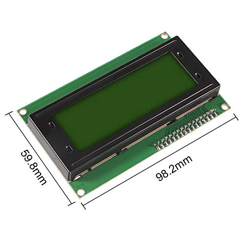 ALMOCN IIC I2C TWI Serial 2004 20x4 LCD Display Module with I2C Interface Adapter Green Backlight for Arduino MEGA256(Green)