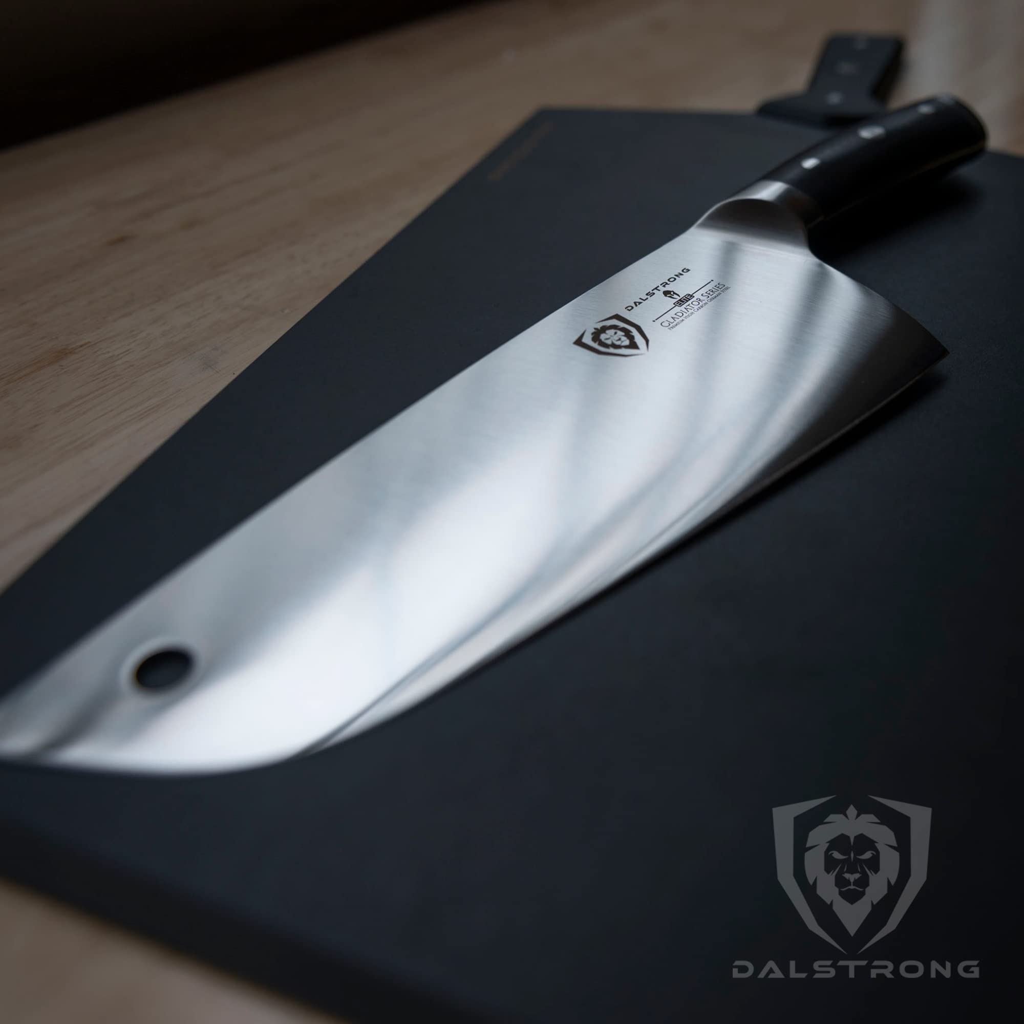 Dalstrong Meat Cleaver Knife-10-The Bestiarius-Gladiator Series-Forged German High Carbon Steel- Heavy Duty Giftable Kitchen Knife-Black Handle- w/Sheath- Razor Sharp - NSF Certified