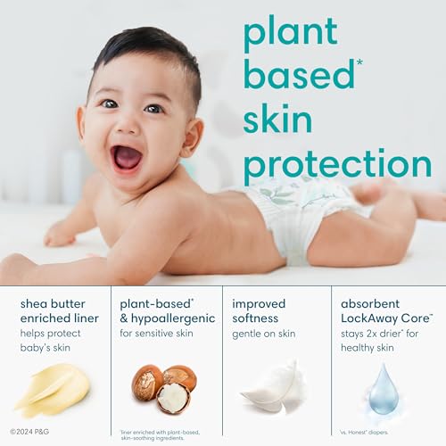 Pampers Baby Diapers - Pure Protection - Size 5, 88 Count, for up to 100% Leakproof, Premium Plant-based Skin Protection