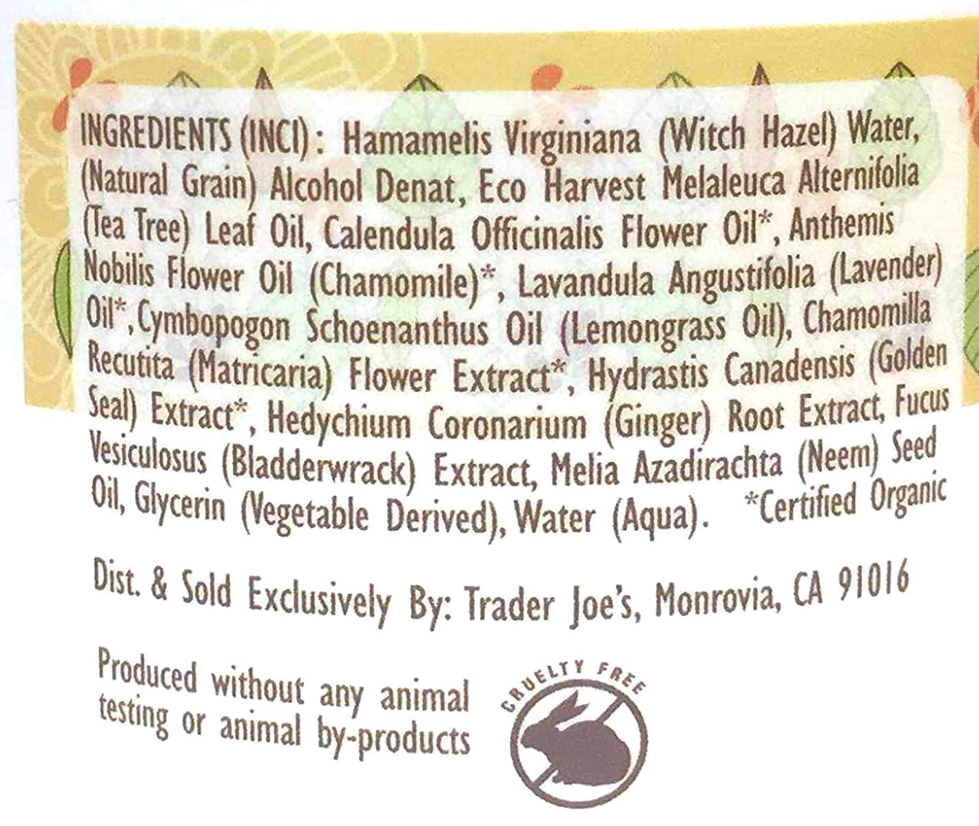 2 Pack Trader Joe's Spa Natural Facial Cleansing Pads with Tea Tree Oil