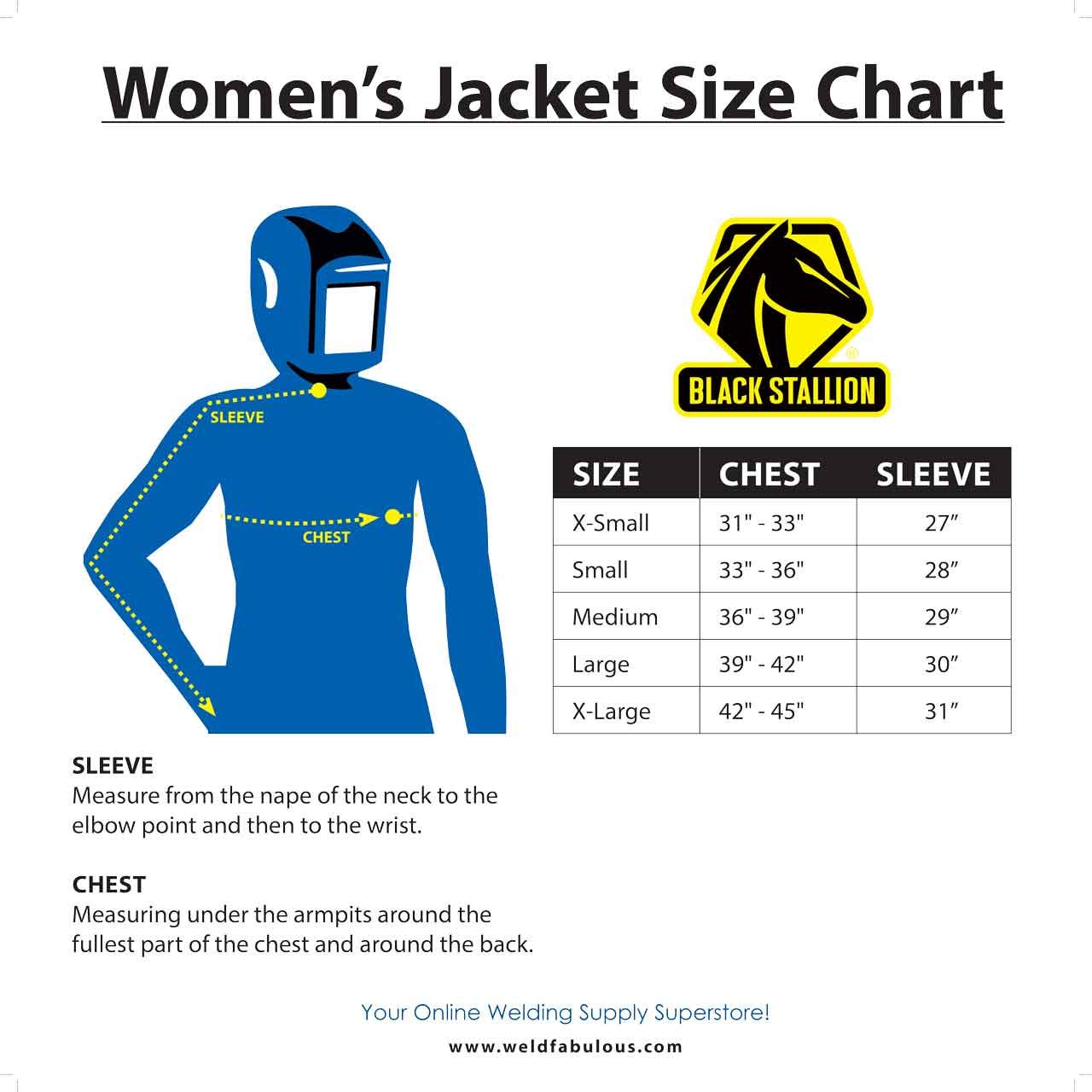 Black Stallion JH1515-NB AngelFire Women's Hybrid Welding Jacket, Cowhide and FR Cotton, Navy & Black, Large