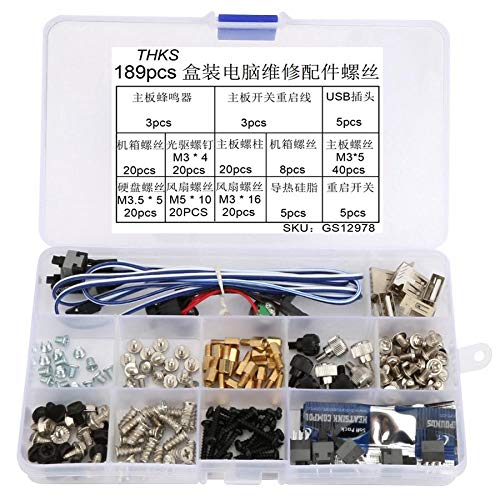 189pcs / Motherboard Hard Disk Screw PC Classification Set for Computer Notebook Repair Screw Thermal Grease SCRW-127147