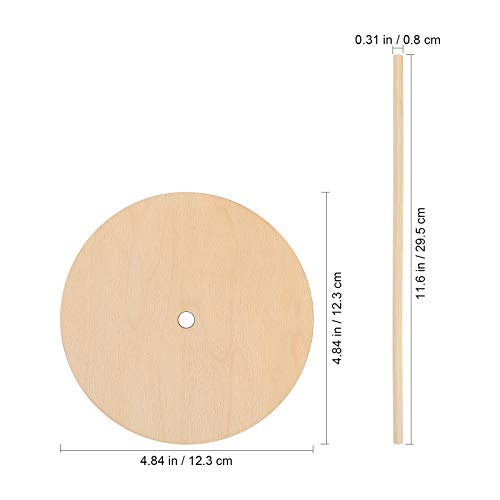 Amosfun 3PCS Wood Donut Stand Bar Wooden Donut Bagels Display Stand Holder for Wedding Birthday Treat Parties