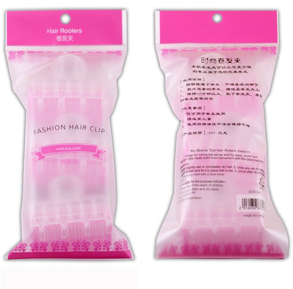 3Pcs/Set Hairdress Magic Bendy Hair Rollers Curlers Spiral Curls DIY Air Bang Curlers Women Styling Tools (Big Size)