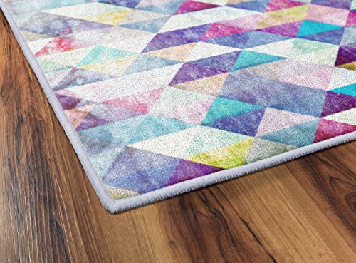 Brumlow MILLS Britta Washable Indoor or Outdoor Rug for Living or Dining Room, Bedroom and Kitchen Area, 30" x 46", Purple