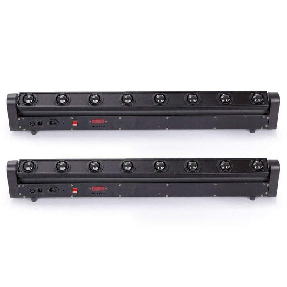 2PCS Moving Head Lights, 4-in-1 8x10W LED Moving Head Stage Lights DJ Moving Head Beam Bar RGBW DMX512 Sound Activated Strobe Effect Stage Lighting for Disco KTV Club Party Wedding