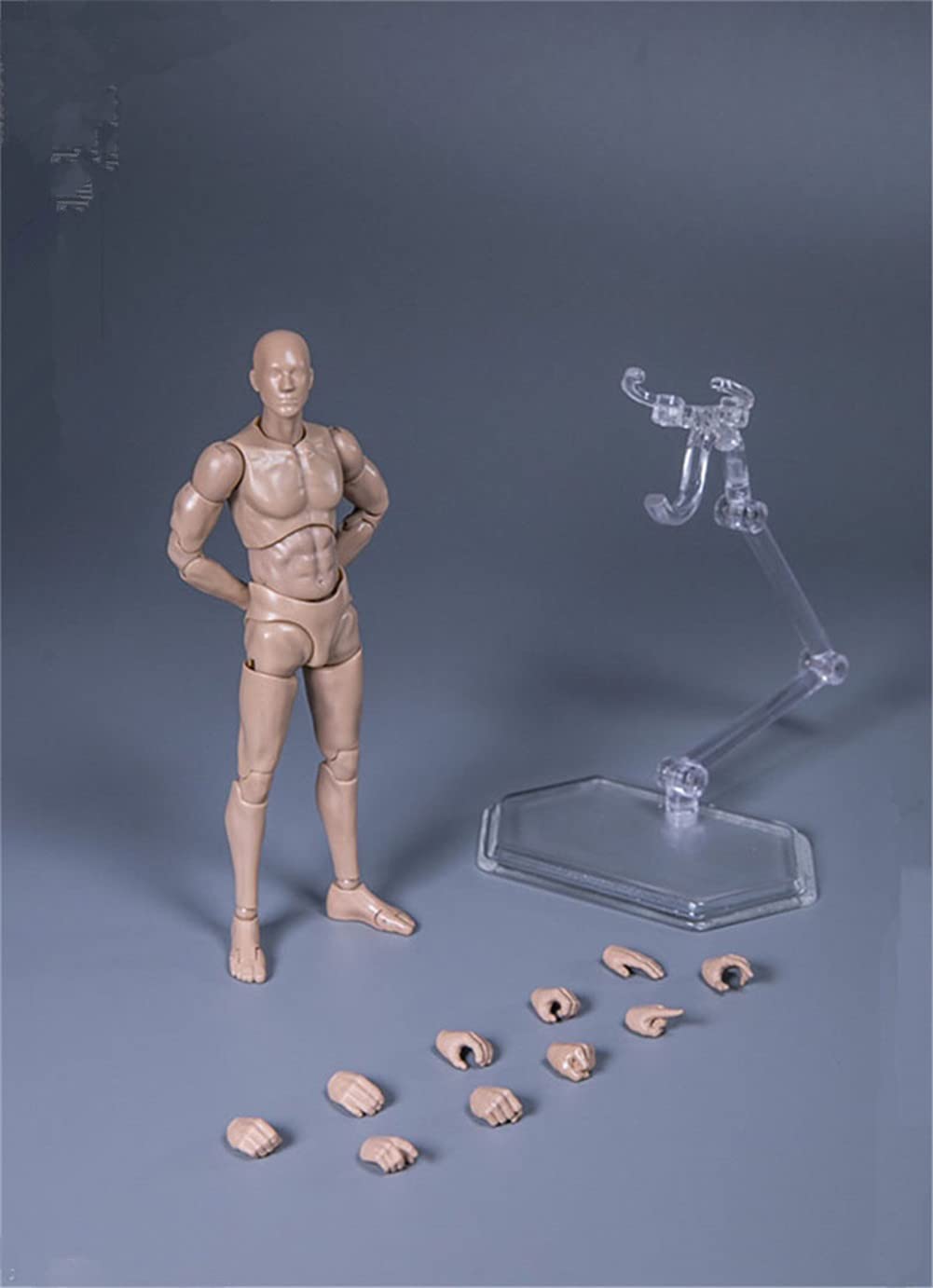 1/12 Scale Male Action Figure,6inch Flexible Yellow Testman Crash Test Dummy Action Figure Body Collection (B)