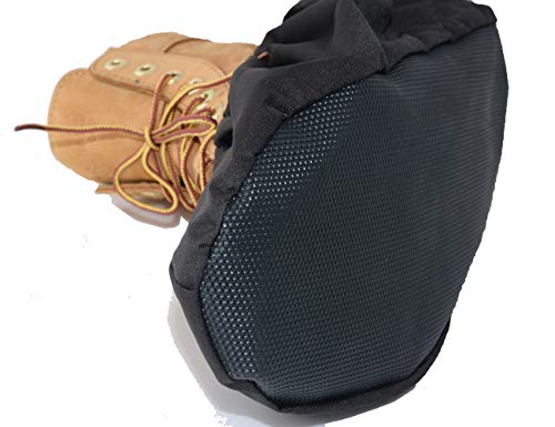 2 Pairs Non Slip waterproof Reusable shoe Covers for contrators and Carpet Floor Protection, Machine Washable. MEDIUM