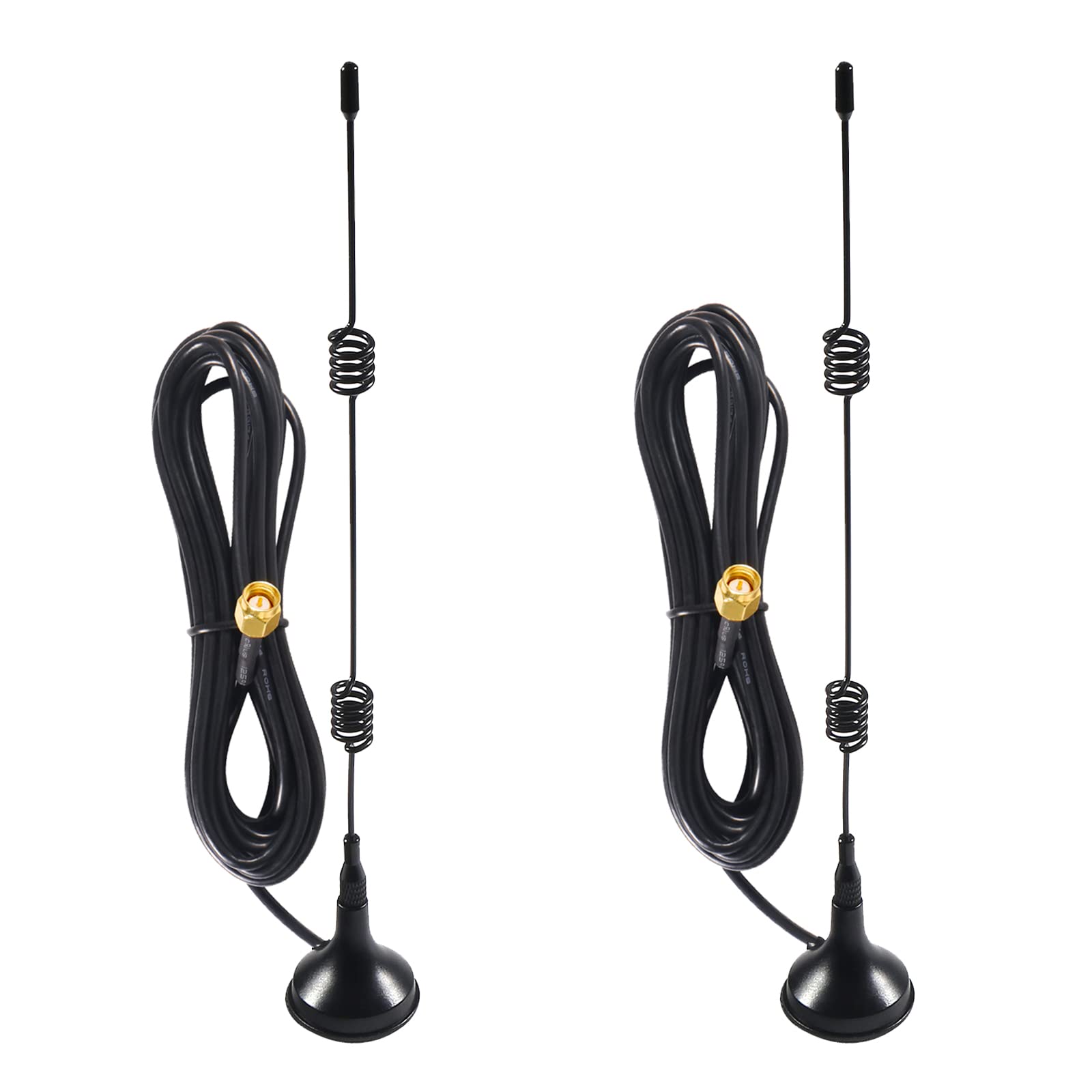 AEDIKO 2pcs 2.4GHz 7dBi WiFi Booster Antenna WiFi Antenna SMA Male Connector for WiFi Security Camera/WiFi Router/Wireless Network Card/USB Adapter