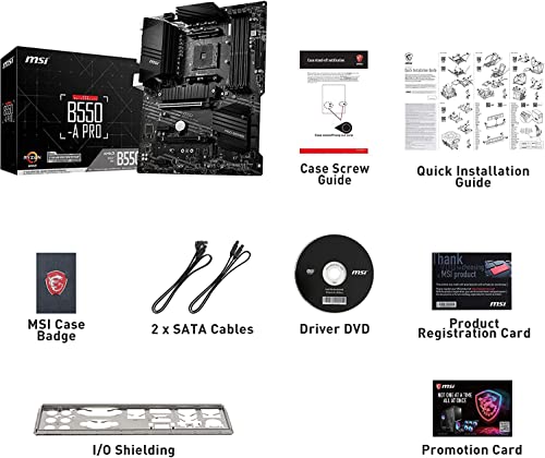 INLAND Micro Center AMD Ryzen 5 5600X Desktop Processor 6-core 12-Thread Up to 4.6GHz Unlocked with MSI B550-A PRO AM4 DDR4 ATX Motherboard PCIe 4.0 M.2 USB 3.2 Gen 2