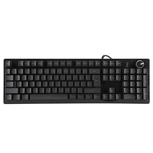Archuu Mechanical Gaming Keyboard, RGB LED Rainbow Backlight Mechanical Keyboard Wired Gaming Keyboard E-Sport Gaming Home Office Notebook Computer Universal K620D(Black)