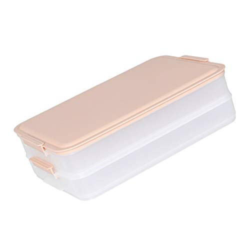 HEMOTON Plastic Food Storage Containers Dumpling Box Food Freezer Box Keep Fruits Vegetables Meat And More Kitche Fridge Freezer (Meat meal)